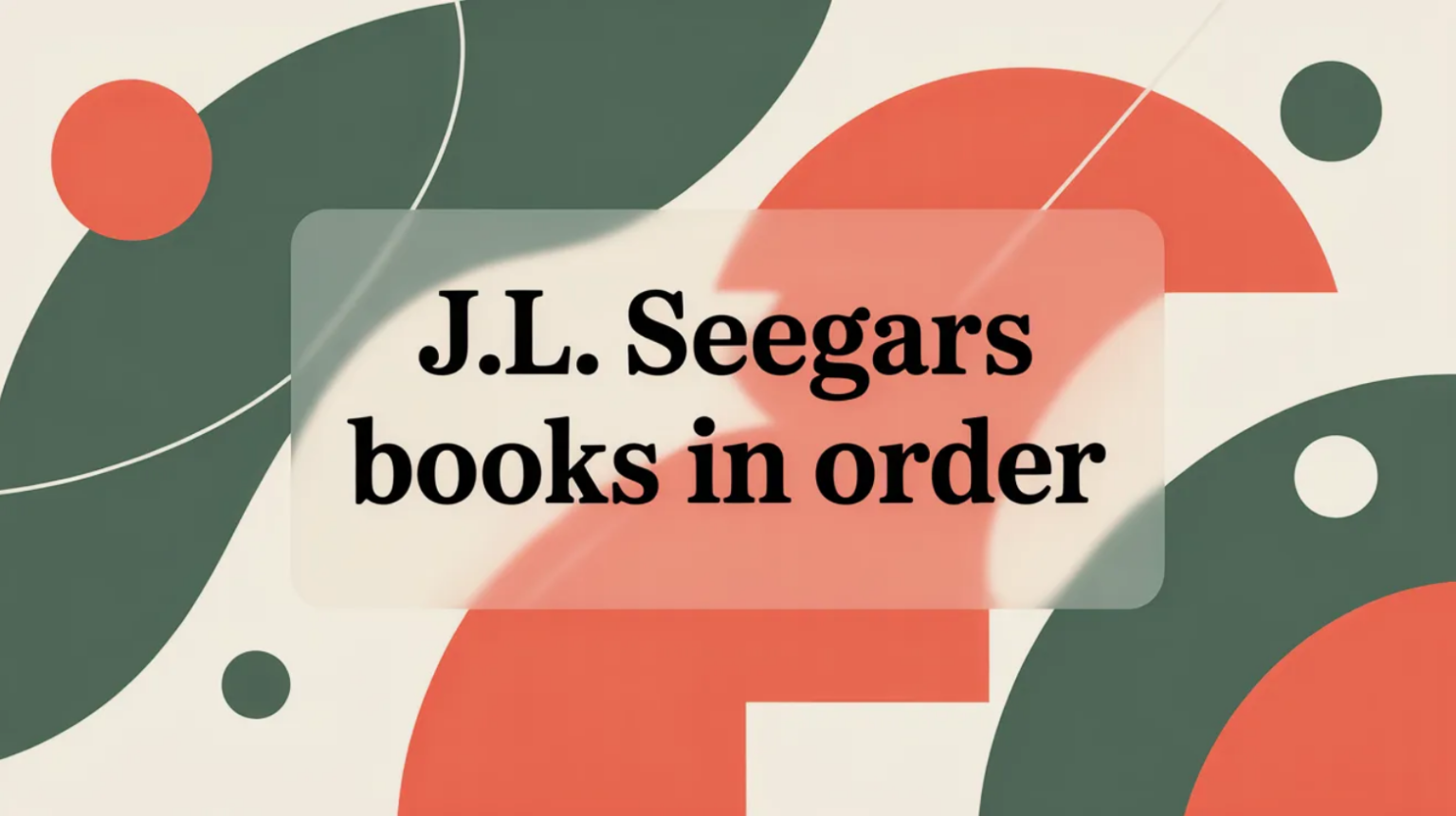 J.L. Seegars Books in Order [Updated March 2026] - Bookseries.blog